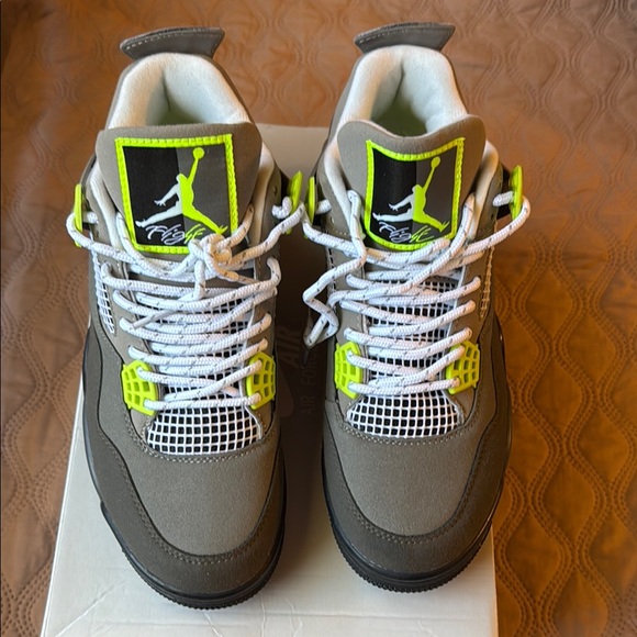 Jordan | Shoes | Jordan Gray And Yellow Sneakers With Air Unit And Mesh ...